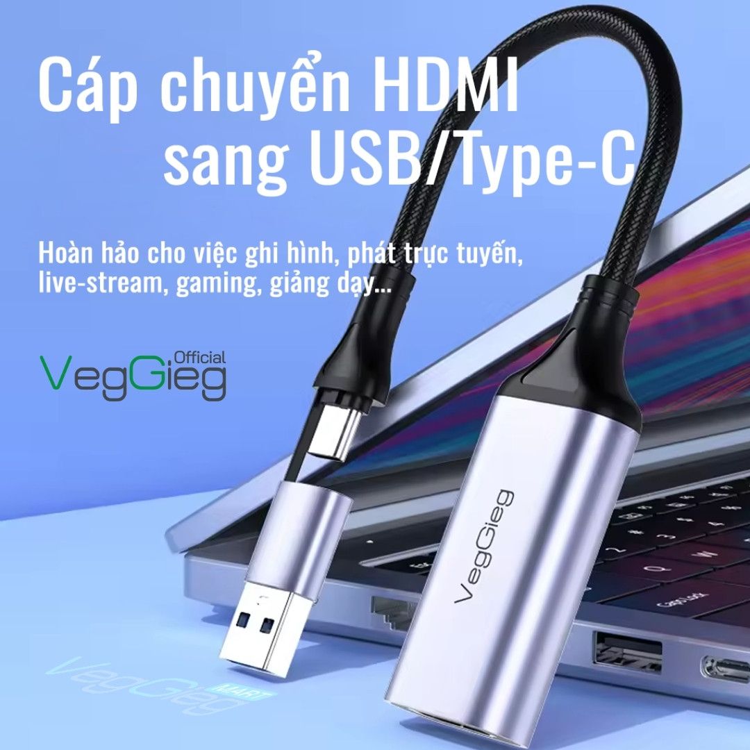 USB/Type-C 2 In 1 Video Capture Card - V-Z632 - VegGieg